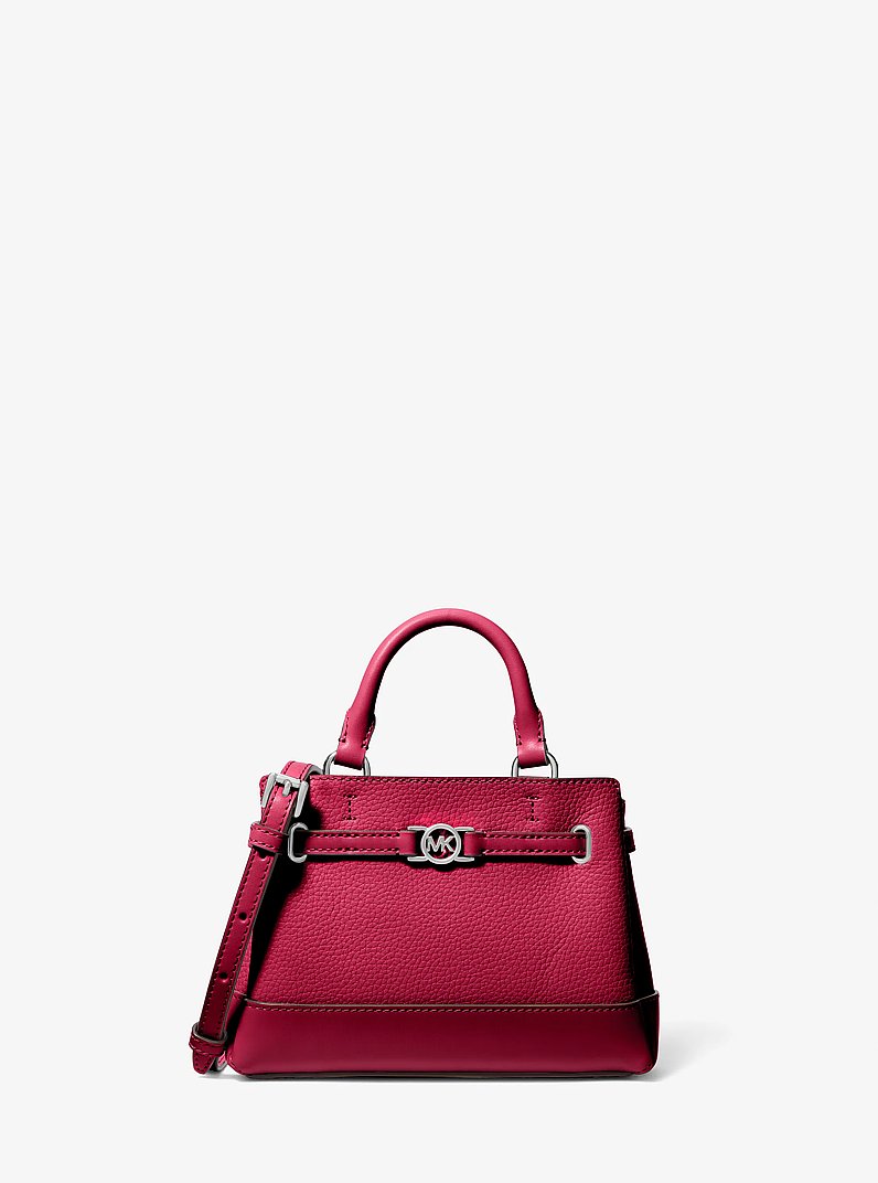 Reed Extra-Small Pebbled Leather Satchel in DK RASPBERRY - Sale ...