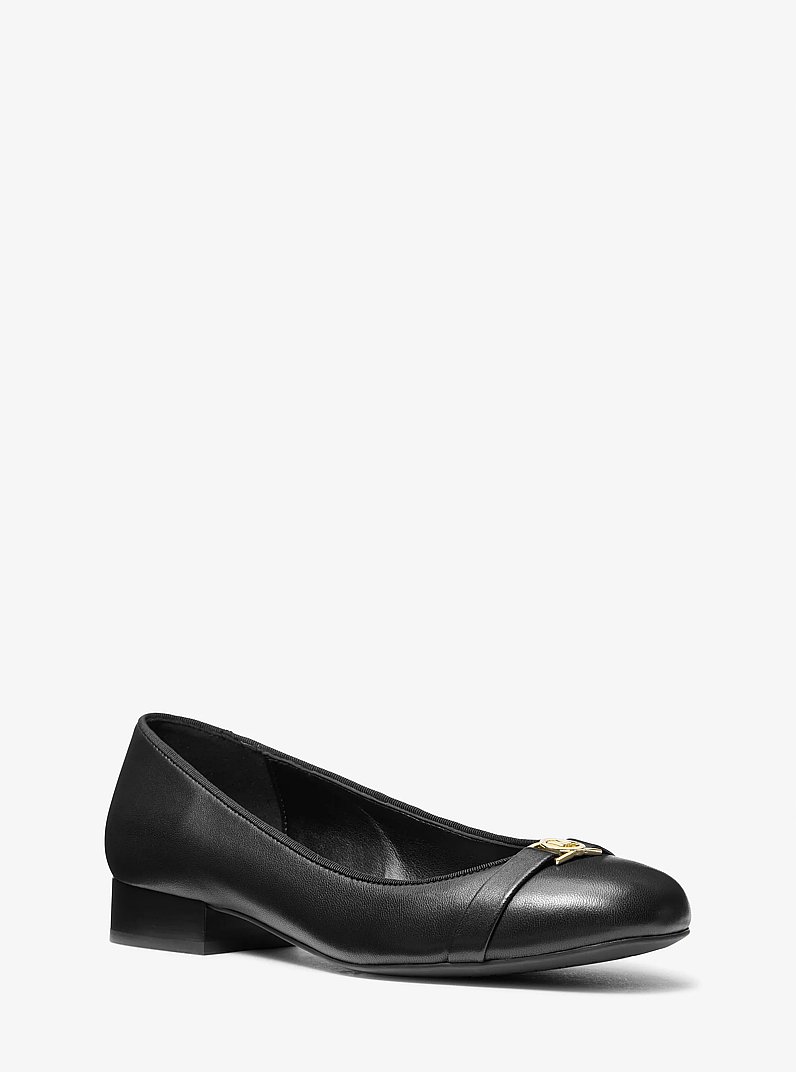 Mindy Flex Leather Ballet Flat in BLACK - Sale | Michael Kors Canada [CA]