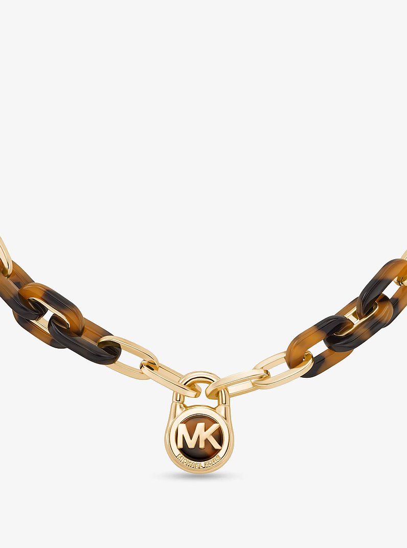 Logo Padlock Chain Necklace in GOLD - Sale | Michael Kors [US]